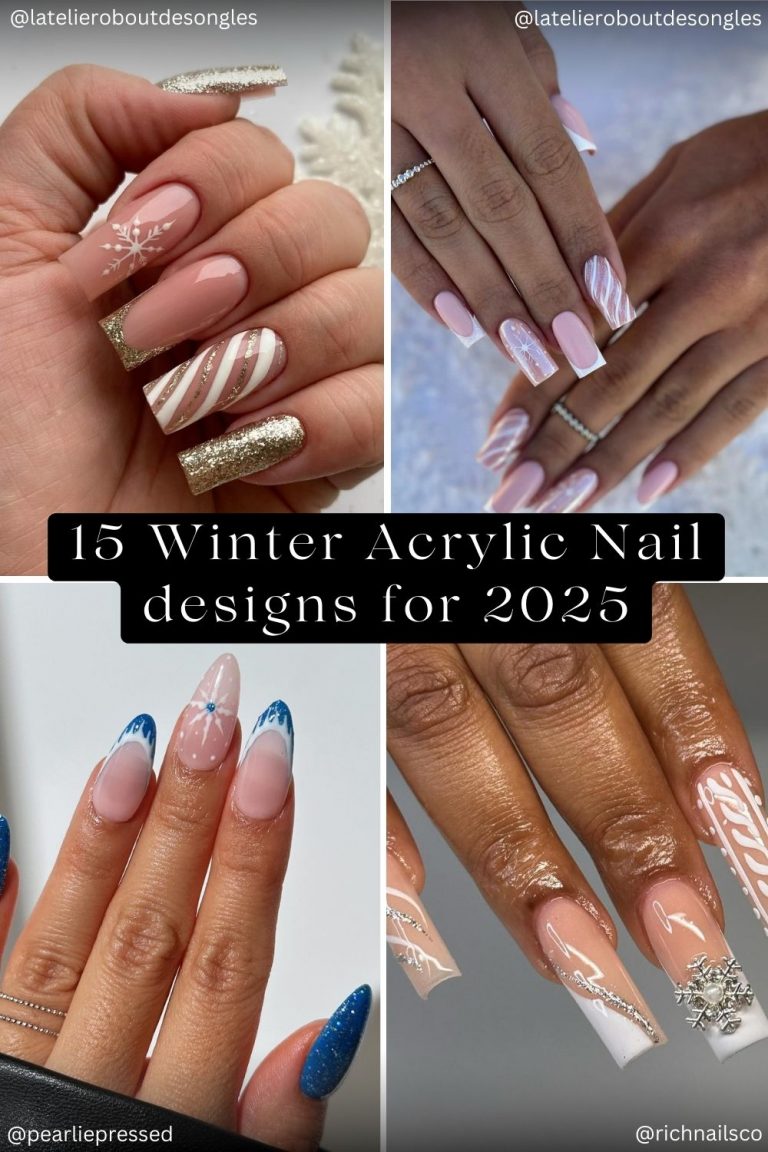 15 Winter Acrylic Nail designs for 2026